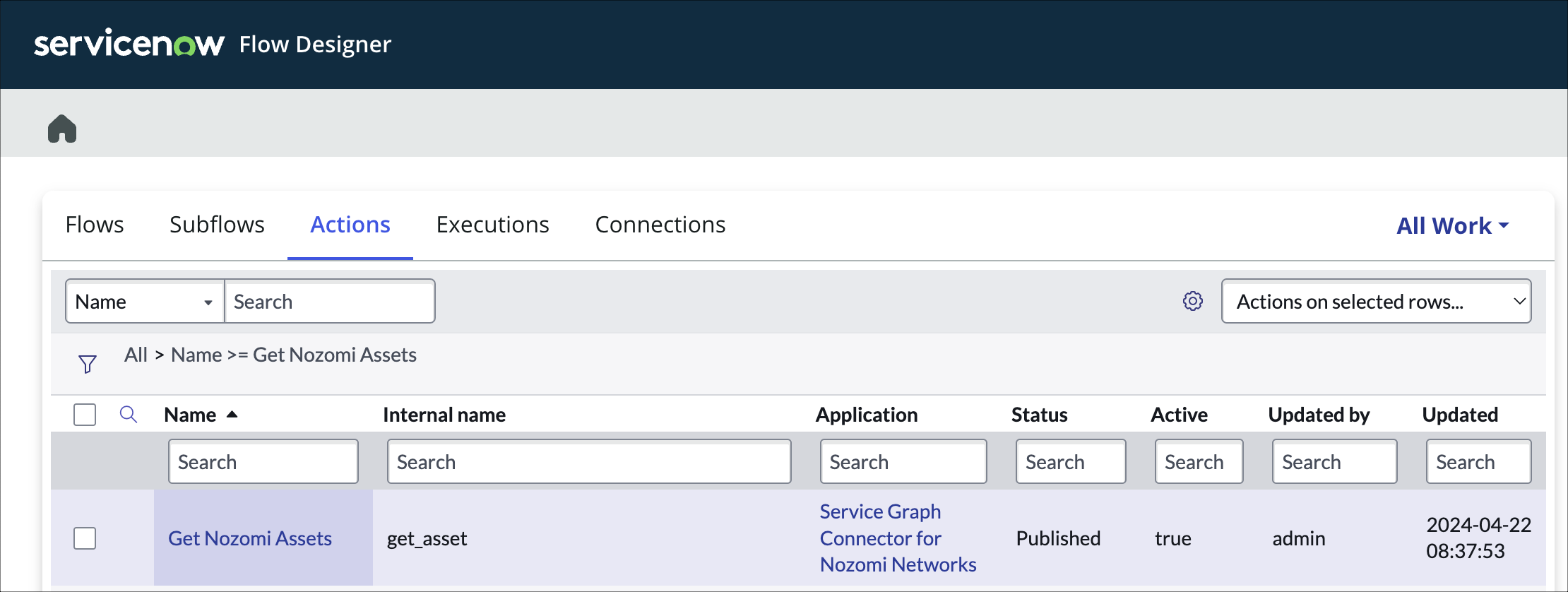 Add a new column to asset select query